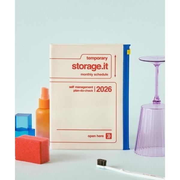 ZOZO問い合わせ番号:98067640ショップ:MARK'S，マークスブランド:MARK'S，マークス商品名:マークス 手帳 2026 スケジュール帳 2025年12月始まり 月間ブロック A5正寸 ストレージイット/ビビッドカテゴリ:雑...