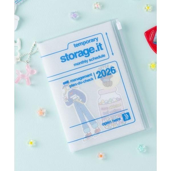 ZOZO問い合わせ番号:98067645ショップ:MARK'S，マークスブランド:MARK'S，マークス商品名:マークス 手帳 2026 スケジュール帳 2025年12月始まり 月間ブロック B6変型 ストレージイット/シャーベットカテゴリ...