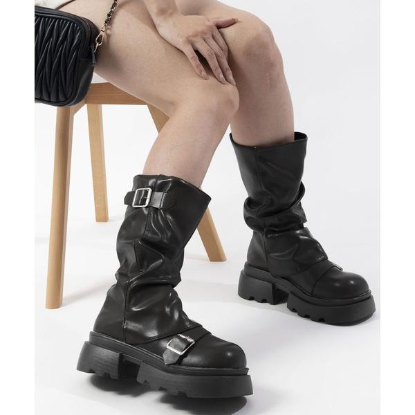 『タイムセール実施中』ZOZO問い合わせ番号:98068389ショップ:ARCADE，アーケードブランド:ARCADE，アーケード商品名:厚底 カバーミドルブーツ/疲れにくい快適な軽量設計カテゴリ:シューズ>ブーツブランド品番:ACD...