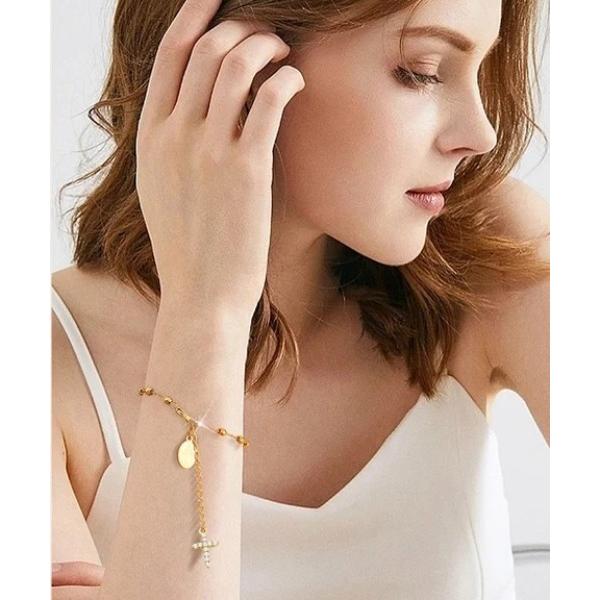 ZOZO問い合わせ番号:98068876ショップ:Mayree，メイリーブランド:almo，アルモ，Mayree，メイリー商品名:ロザリオ ビーズ クロスブレスレット(BDS)カテゴリ:アクセサリー>ブレスレットブランド品番:BU11...