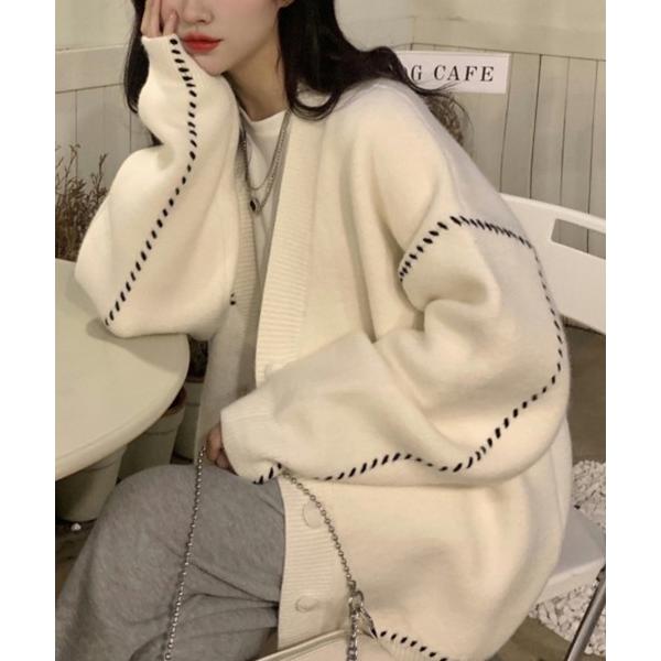 『タイムセール実施中』ZOZO問い合わせ番号:98069763ショップ:ENAF，エナフブランド:SallyLunn，サリーラン商品名:ステッチニットカーディガンカテゴリ:トップス>カーディガン/ボレロブランド品番:SLP-0586素...