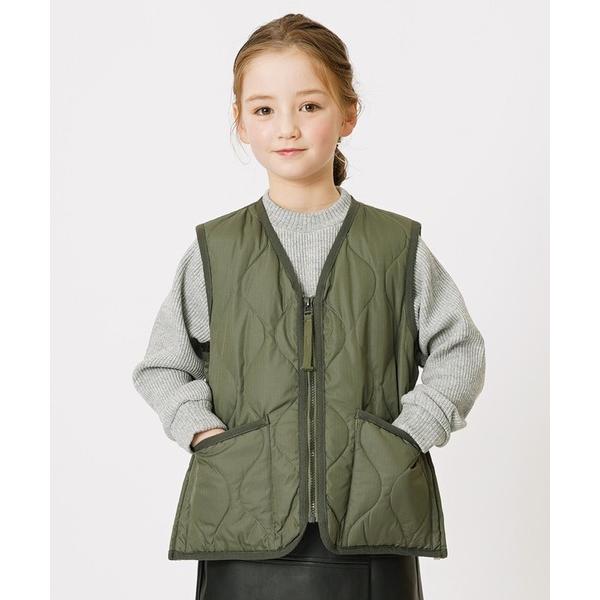 ZOZO問い合わせ番号:98069770ショップ:TAION，タイオンブランド:TAION，タイオン商品名:【TAION（タイオン）】〈キッズ〉ミリタリー Vネックジップ ダウンベストカテゴリ:ジャケット/アウター>ダウンベストブラン...
