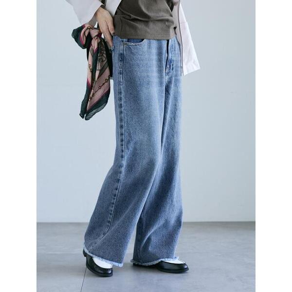 『タイムセール実施中』ZOZO問い合わせ番号:98101001ショップ:Te chichi，テチチブランド:Lugnoncure，ルノンキュール商品名:カットオフストレートデニムパンツ《2025autumn catalog item》カテゴ...