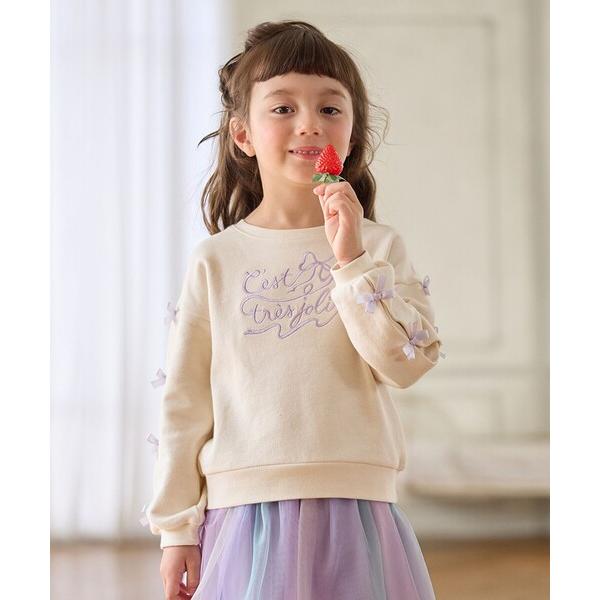 『セール実施中』ZOZO問い合わせ番号:98101390ショップ:ANY，エニィブランド:ANY，エニィ商品名:袖リボン トレーナーカテゴリ:トップス>スウェットブランド品番:TOFSGA0453素材:ブラック/エクリュ/グレー：[本...