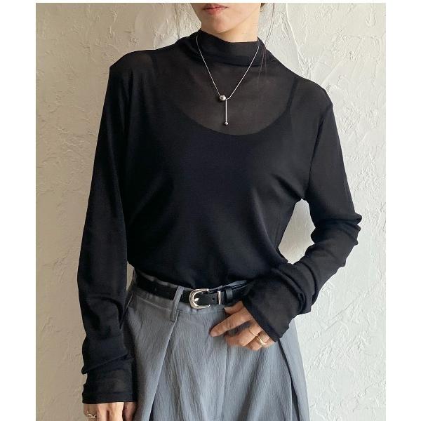 『タイムセール実施中』ZOZO問い合わせ番号:98101704ショップ:wears，ウェアーズブランド:She's Closet，シーズクローゼット商品名:ハイネック長袖シアートップス/ロングTシャツカテゴリ:トップス>Tシャツ/カッ...