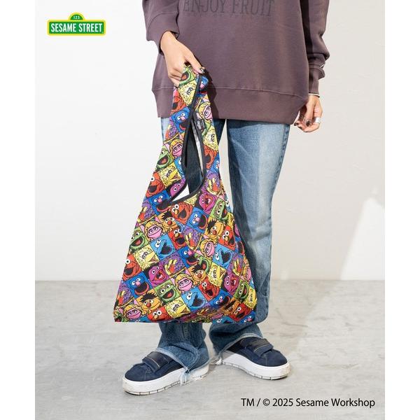 ZOZO問い合わせ番号:98102260ショップ:FRUIT OF THE LOOM，フルーツオブザルームブランド:FRUIT OF THE LOOM，フルーツオブザルーム商品名:SESAME STREET×FTL エコバッグ / セサミグ...