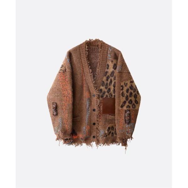 ZOZO問い合わせ番号:98102520ショップ:P L U M STORE，プラム ストアブランド:U:UME，ユーム商品名:Patchwork Broken Fringe Cardiganカテゴリ:トップス>カーディガン/ボレロブ...