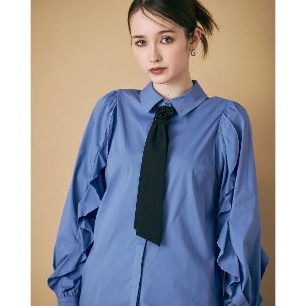 ZOZO問い合わせ番号:98102927ショップ:Rose Tiara，ローズティアラブランド:Audie a Muses，オーディアミューズ商品名:ビジューネクタイ付きシャツカテゴリ:トップス>シャツ/ブラウスブランド品番:8303...
