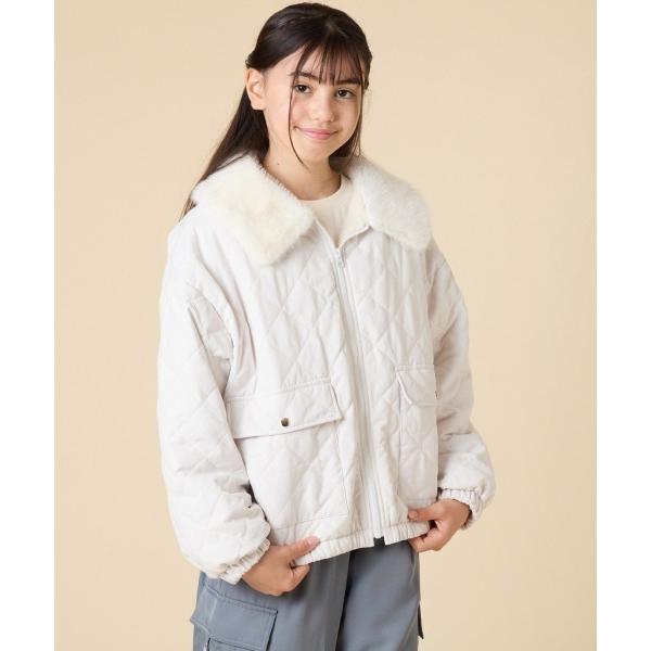 『タイムセール実施中』ZOZO問い合わせ番号:98103359ショップ:a.v.v，アー・ヴェ・ヴェブランド:a.v.v，アーヴェヴェ商品名:[130-160]【お家で洗える】衿付きキルトボアジャケットカテゴリ:ジャケット/アウター>...