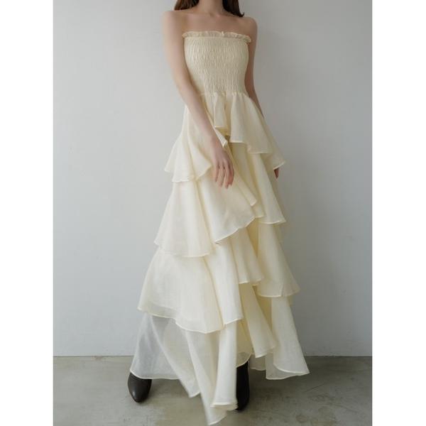 ZOZO問い合わせ番号:98103881ショップ:THETOVE，ザトーべブランド:celon，セロン商品名:frilly tiered dressカテゴリ:ワンピース/ドレス>ドレスブランド品番:C2555素材:ポリエステル 70%...