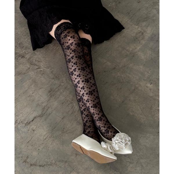 ※このアイテムは返品・交換対象外商品です。ZOZO問い合わせ番号:98104044ショップ:idem，イデムブランド:idem，イデム商品名:flower lace knee-highs / レースソックスカテゴリ:レッグウェア>ソッ...