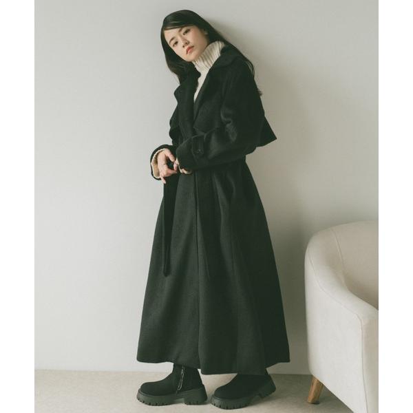 『セール実施中』ZOZO問い合わせ番号:98104199ショップ:Auntie Rosa，アンティローザブランド:VANNIE U，ヴァニーユー，Auntie Rosa，アンティローザ商品名:ウールトレンチダブルロングコートカテゴリ:ジャケ...