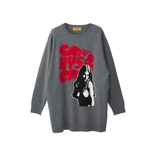 ZOZO問い合わせ番号:98104588ショップ:HYSTERIC GLAMOUR，ヒステリックグラマーブランド:HYSTERIC GLAMOUR，ヒステリックグラマー商品名:FLAME WOMAN編込 ワンピースカテゴリ:ワンピース/ドレ...