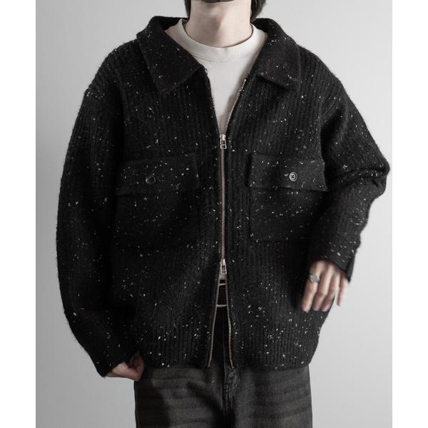 ZOZO問い合わせ番号:98104897ショップ:EMMA CLOTHES，エマ クローズブランド:RUUBON，ルーボン商品名:【RUUBON】 nep knit double zip jacket / ネップニットダブルジップジャケット...