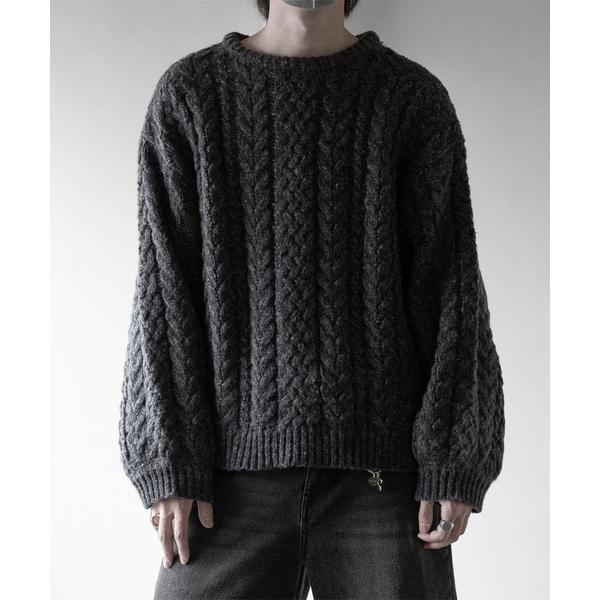 ZOZO問い合わせ番号:98104898ショップ:EMMA CLOTHES，エマ クローズブランド:RUUBON，ルーボン商品名:【RUUBON】3.5G melange cable knit / 3.5G メランジケーブルニットカテゴリ:...