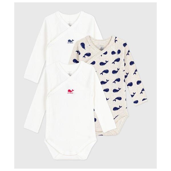 ※このアイテムは返品・交換対象外商品です。ZOZO問い合わせ番号:98135945ショップ:PETIT BATEAU，プチバトーブランド:PETIT BATEAU，プチバトー商品名:長袖あわせボディ３枚組カテゴリ:ママ＆ベビー>肌着ブ...