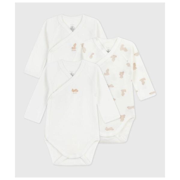 ※このアイテムは返品・交換対象外商品です。ZOZO問い合わせ番号:98135952ショップ:PETIT BATEAU，プチバトーブランド:PETIT BATEAU，プチバトー商品名:長袖あわせボディ３枚組カテゴリ:ママ＆ベビー>肌着ブ...