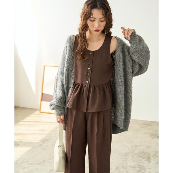 『タイムセール実施中』ZOZO問い合わせ番号:98135995ショップ:FREAK'S STORE，フリークスストアブランド:FREAK'S STORE，フリークスストア商品名:限定展開　ペプラム ベスト チュニック セットアップ（ベストチ...