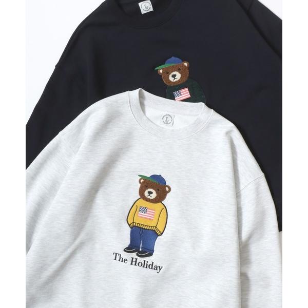 『タイムセール実施中』ZOZO問い合わせ番号:98136611ショップ:Lazar，ラザルブランド:Lazar，ラザル商品名:Bear Embroidery Heavy Sweat/オーバーサイズ ヘビーウェイト裏毛 クマ刺繍 スウェット ...