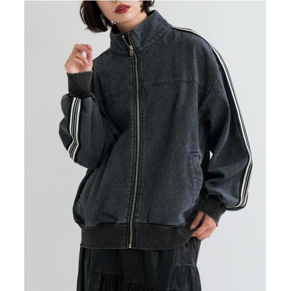 『セール実施中』ZOZO問い合わせ番号:98136952ショップ:Ada.，エイダブランド:A.D.C.L.，エーディーシーエル商品名:袖ラインアクセント！スポーティデニムトラックジャケットカテゴリ:ジャケット/アウター>ブルゾンブラ...