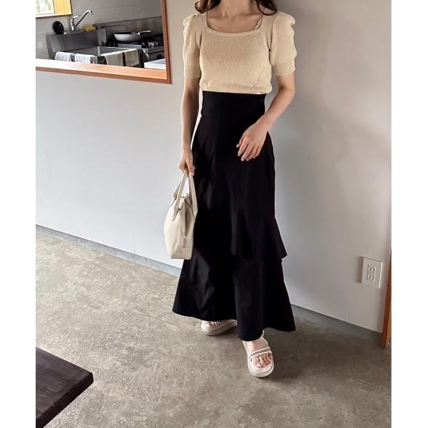 『セール実施中』参考価格：6，500円発売時期：2023年08月コンディション：B（目立つ使用感なし）使用感が少ない、または気にならないアイテム全体的：汚れ参考商品名：square neck ribbon knit/スクエアネックリボンニッ...