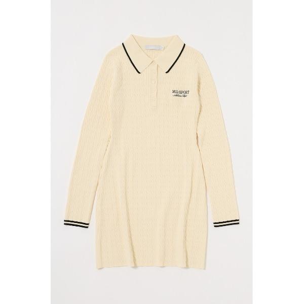 『タイムセール実施中』ZOZO問い合わせ番号:98198387ショップ:MOUSSY，マウジーブランド:MOUSSY，マウジー商品名:LOGO CABLE KNIT MINI DRESS / ロゴ ケーブル ニット ミニ ドレスカテゴリ:ワ...