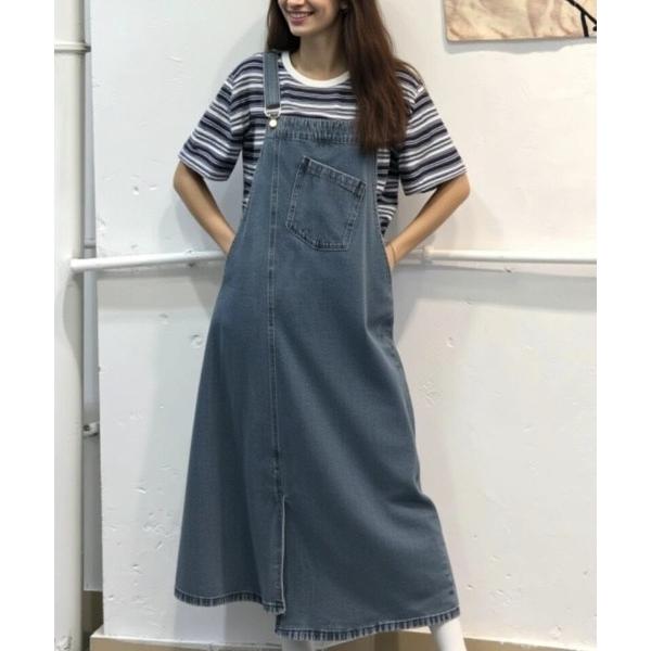 『タイムセール実施中』ZOZO問い合わせ番号:98199516ショップ:ANAP，アナップブランド:cammie，キャミー商品名:アシンメトリーヘムデニムジャンパースカートカテゴリ:ワンピース/ドレス>ジャンパースカートブランド品番:...