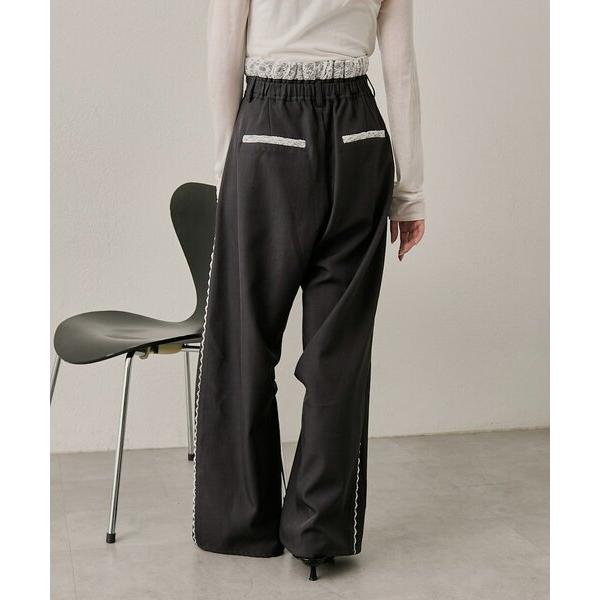 『セール実施中』ZOZO問い合わせ番号:98199686ショップ:mystic，ミスティックブランド:mline，エムライン，mystic，ミスティック商品名:[mline]【新色BRN登場！】レースレイヤード スラックスパンツカテゴリ:パ...