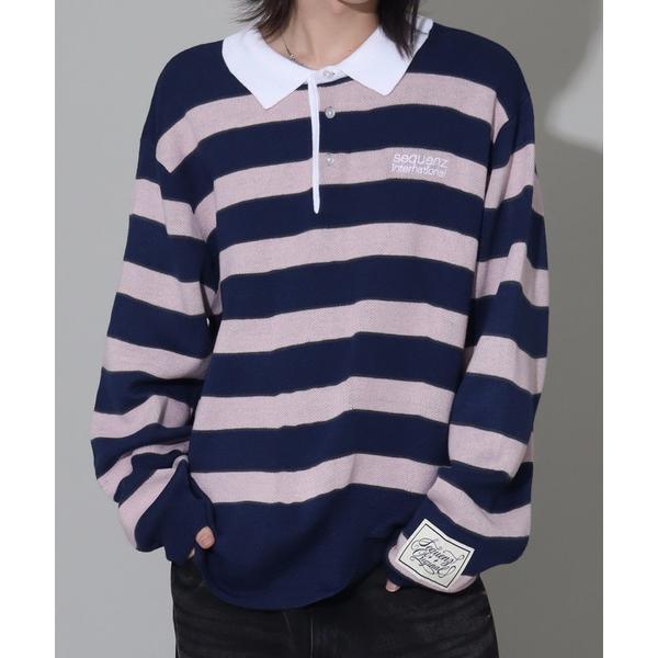ZOZO問い合わせ番号:98200304ショップ:Art re A，アトリエブランド:SEQUENZ，シークエンズ，Art re A select，アトリエセレクト商品名:【SEQUENZ/シークエンズ】BORDER RUGBY KNITカ...