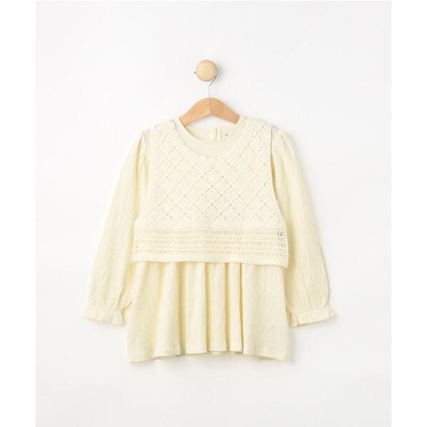 『タイムセール実施中』ZOZO問い合わせ番号:98200512ショップ:SHOO・LA・RUE，シューラルーブランド:SHOO・LA・RUE，シューラルー商品名:【2点セット】カギ編みベスト＋チュニックセットカテゴリ:ワンピース/ドレス&g...