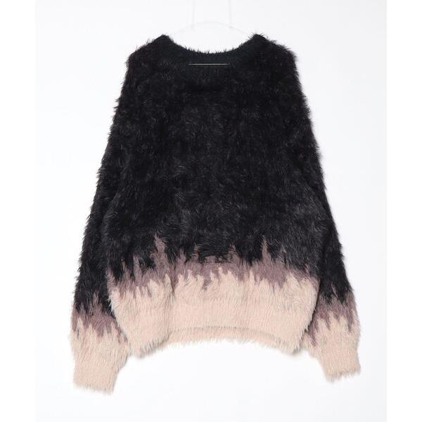 ZOZO問い合わせ番号:98232321ショップ:MAISON mou，メゾン ムーブランド:ADAM PATEK，アダムパテック商品名:【ADAMPATEK/アダムパテック】distorted chevron pattern crewne...