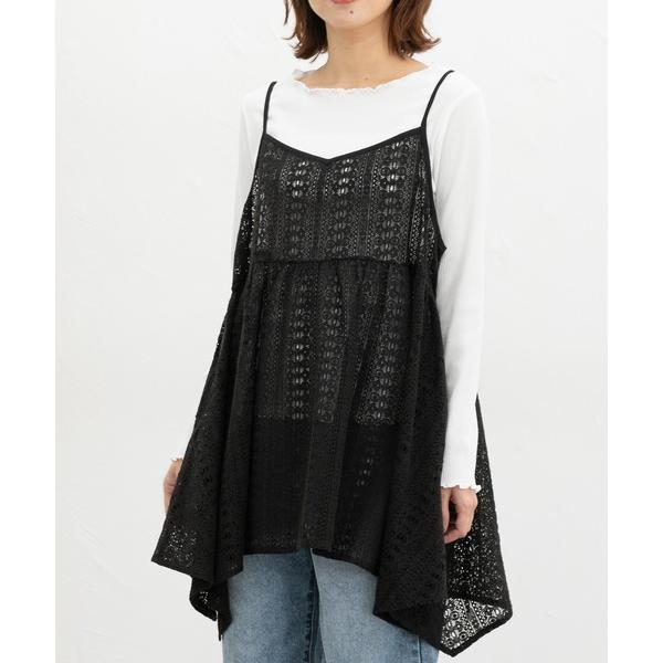 ZOZO問い合わせ番号:98232487ショップ:Honeys，ハニーズブランド:Honeys，ハニーズ，GLACIER，グラシア商品名:レースキャミチュニックカテゴリ:トップス>キャミソールブランド品番:578-13-9790素材:...