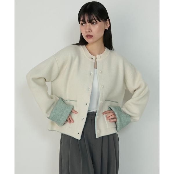 『タイムセール実施中』ZOZO問い合わせ番号:98233094ショップ:MONO-MART，モノマートブランド:forksy.，フォルクシー，MONO-MART，モノマート商品名:【forksy.】袖配色デザインバイカラーダブルフェイスニッ...