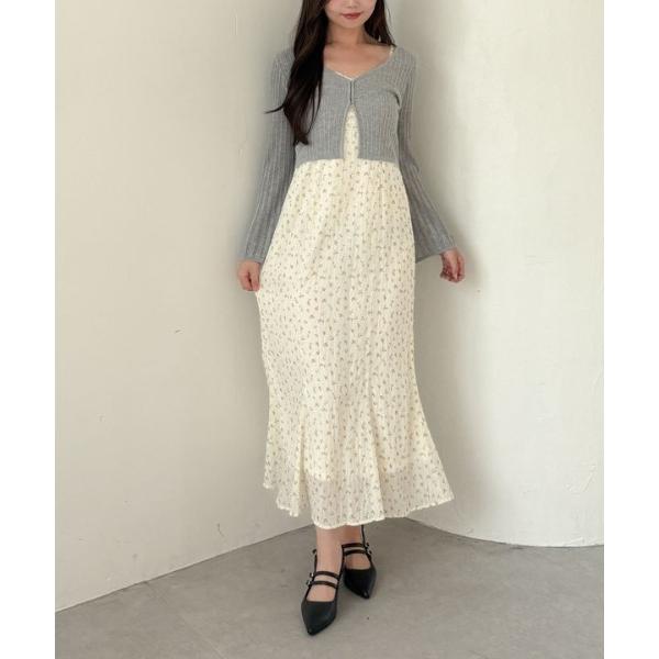 『セール実施中』ZOZO問い合わせ番号:98234167ショップ:archives，アルシーヴブランド:archives，アルシーヴ商品名:シアーリブニットカーディガン×花柄キャミワンピースＳＥＴカテゴリ:ワンピース/ドレス>ワンピー...