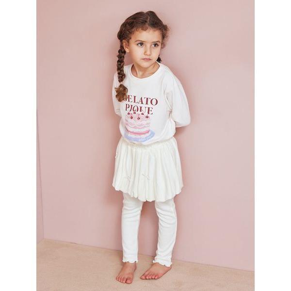 『セール実施中』ZOZO問い合わせ番号:98234363ショップ:gelato pique，ジェラート　ピケブランド:gelato pique，ジェラートピケ商品名:【KIDS】ホイップクリームスカートレギンスカテゴリ:ルームウェア>...