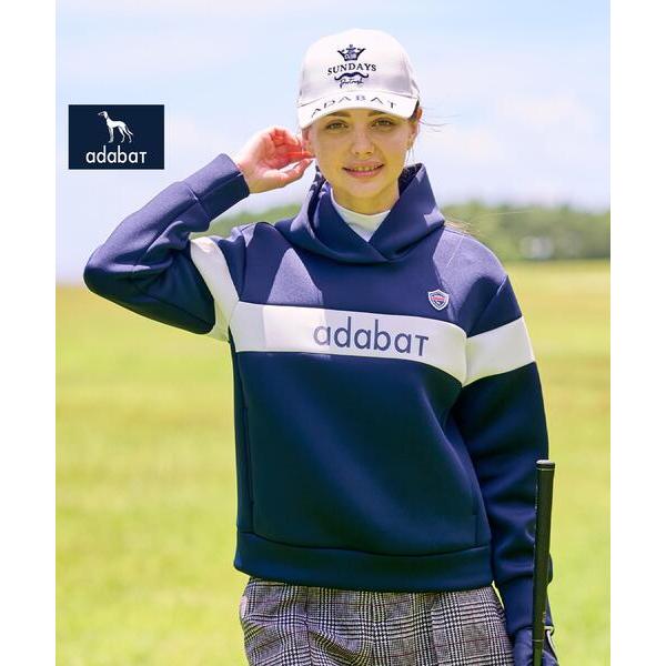 『セール実施中』ZOZO問い合わせ番号:98234689ショップ:adabat，アダバットブランド:adabat，アダバット商品名:【ADABAT NAVY】ブロッキングラインロゴフーディーカテゴリ:トップス>パーカーブランド品番:1...