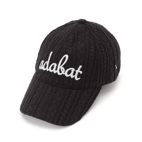 『セール実施中』ZOZO問い合わせ番号:98235286ショップ:adabat，アダバットブランド:adabat，アダバット商品名:ケーブルニットロゴキャップカテゴリ:帽子>キャップブランド品番:098-04054-2025-02素材...