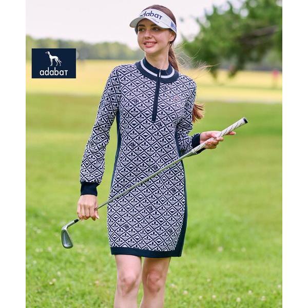 『セール実施中』ZOZO問い合わせ番号:98235291ショップ:adabat，アダバットブランド:adabat，アダバット商品名:【ADABAT NAVY】フルールドリスニットワンピースカテゴリ:ワンピース/ドレス>ワンピースブラン...