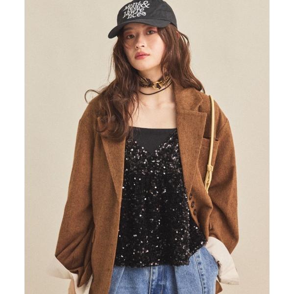 ZOZO問い合わせ番号:98235806ショップ:archives，アルシーヴブランド:MIRROR STOKE，ミラーストーク商品名:【ZOZO限定】SEQUINED VELVET CAMISOLE/スパンコールベロアキャミソールカテゴリ...