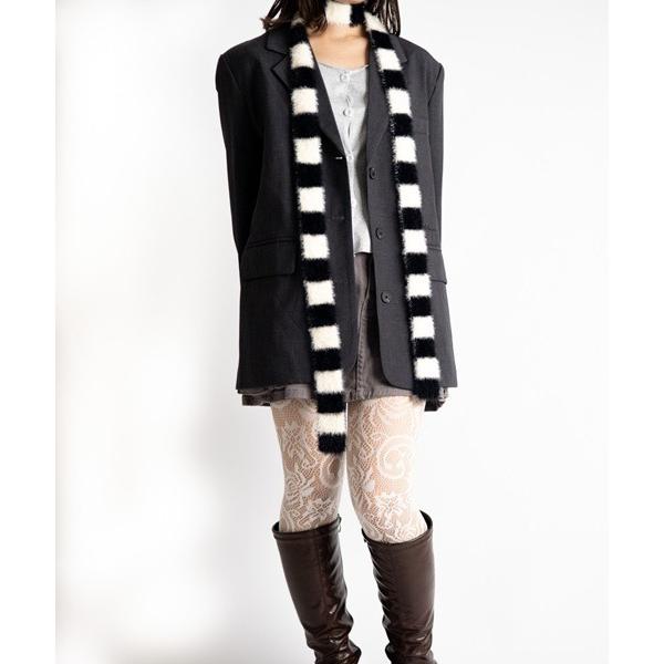 ZOZO問い合わせ番号:98236062ショップ:Vini，ヴィニブランド:Vini，ヴィニ商品名:【Vini】ミックスボーダー ニットマフラー/ロングストールカテゴリ:ファッション雑貨>マフラーブランド品番:VNS-ZA-20250...