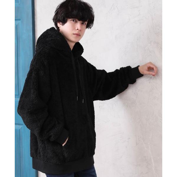 『タイムセール実施中』ZOZO問い合わせ番号:98236672ショップ:ARCADE，アーケードブランド:ARCADE，アーケード商品名:両面シャギーボア シャギーニット オーバーサイズデザイン プルオーバー パーカー LOCK HEAVE...