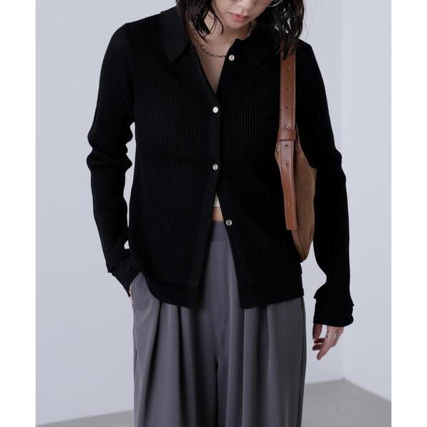 『タイムセール実施中』ZOZO問い合わせ番号:98267855ショップ:FREE'S MART，フリーズマートブランド:FREE'S MART，フリーズマート商品名:【MFM】金ボタン襟リブニットカテゴリ:トップス>ニット/セーターブ...