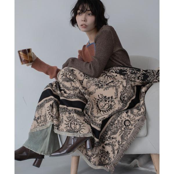 ZOZO問い合わせ番号:98269530ショップ:Auntie Rosa，アンティローザブランド:VACANCY，ヴァカンシー商品名:タロット風太陽柄大判ストール/ブランケットカテゴリ:ファッション雑貨>ストール/ショールブランド品番...