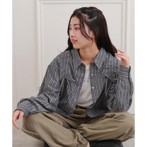 『タイムセール実施中』ZOZO問い合わせ番号:98271728ショップ:PINK-latte，ピンク ラテブランド:PINK-latte，ピンクラテ商品名:ショルダードロストリボンシャツカテゴリ:トップス>シャツ/ブラウスブランド品番...