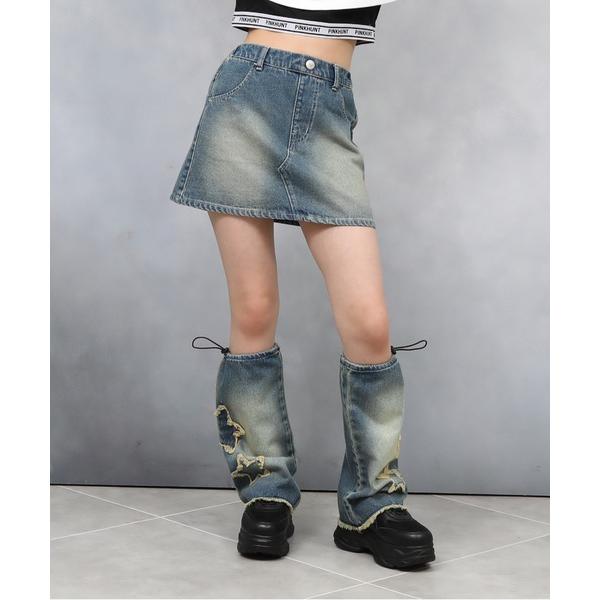 『タイムセール実施中』ZOZO問い合わせ番号:98271883ショップ:BABYDOLL，ベビードールブランド:PINKHUNT，ピンクハント商品名:PINKHUNT ピンクハント 星レッグウォーマー付き デニムスカート 0950Kカテゴリ...