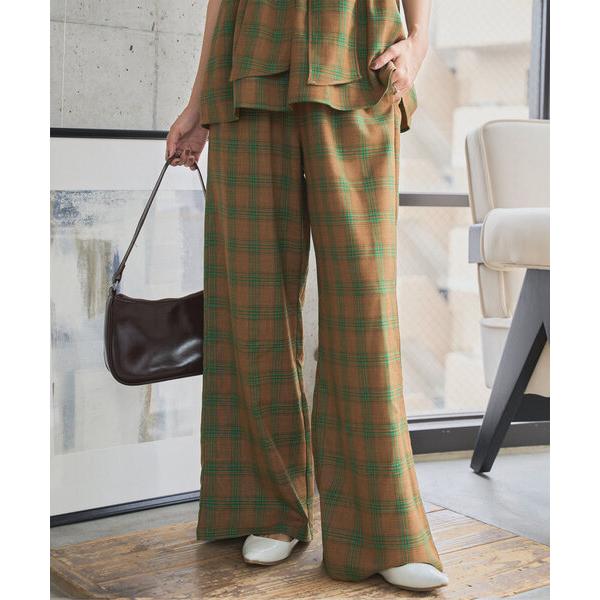 ZOZO問い合わせ番号:98272276ショップ:kobelettuce，コウベレタスブランド:KOBE LETTUCE，コウベレタス商品名:チェック柄ワイドパンツカテゴリ:パンツ>その他パンツブランド品番:M4285素材:ポリエステ...