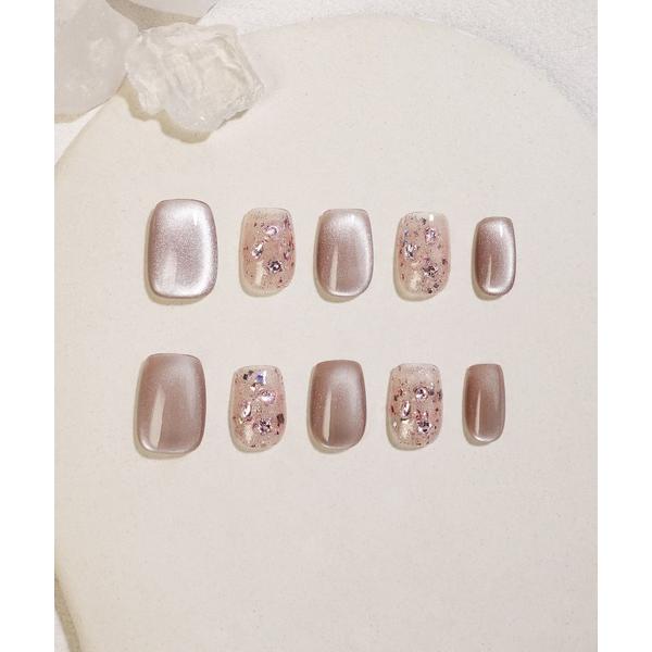 『タイムセール実施中』※このアイテムは返品・交換対象外商品です。コスメ商品ZOZO問い合わせ番号:98302802ショップ:Anail，エーネイルブランド:Anail，エーネイル商品名:3D水光ネイルライトブラウンマグネットホログリッターシ...