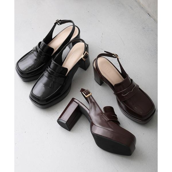 『タイムセール実施中』ZOZO問い合わせ番号:98304909ショップ:Ada.，エイダブランド:DEMETER，デメテル商品名:厚底 プラットフォーム スリングバック ローファーパンプスカテゴリ:シューズ>パンプスブランド品番:de...