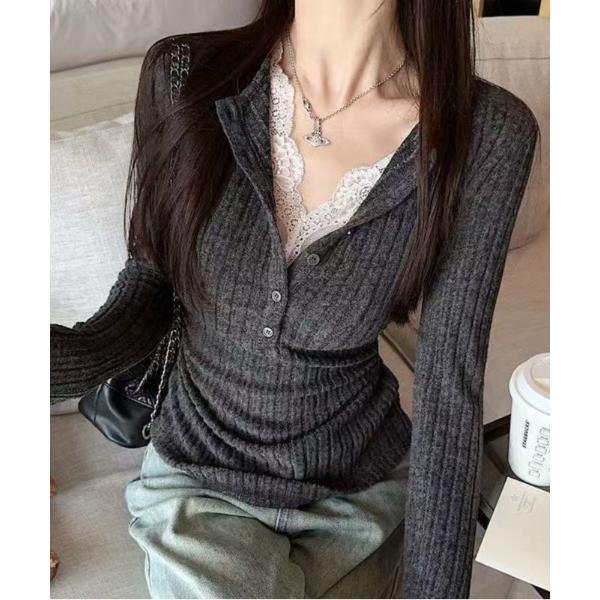 『セール実施中』ZOZO問い合わせ番号:98305337ショップ:DIAVEL，ディアベルブランド:AsRiRe，アスリレイ，Achic，アシック商品名:レース付きタイトニットトップスカテゴリ:トップス>ニット/セーターブランド品番:...