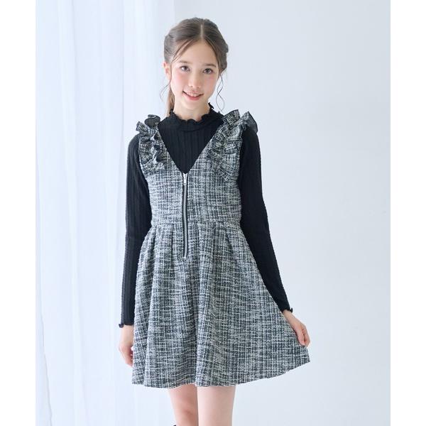 『タイムセール実施中』ZOZO問い合わせ番号:98306687ショップ:cross marche，クロスマルシェブランド:Amourire girl，アムリールガール，cross marche，クロスマルシェ商品名:カットツイード ハーフジ...
